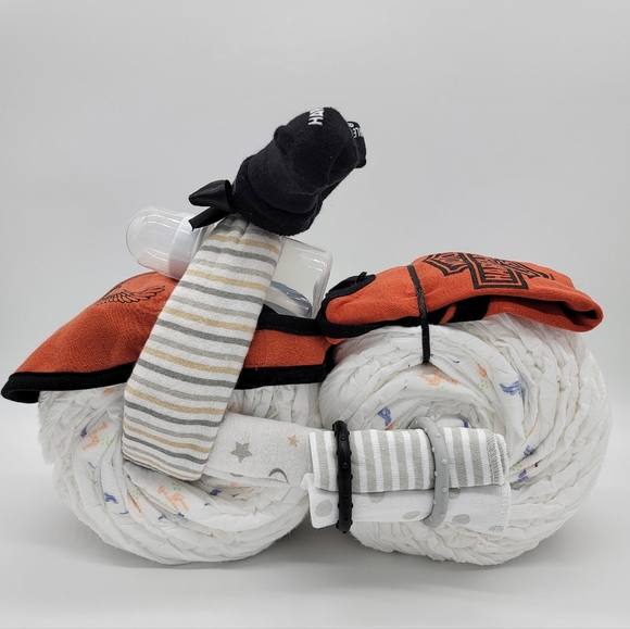 Harley-Davidson | Other | Harley Davidson Motorcycle Diaper Cake | Poshmark